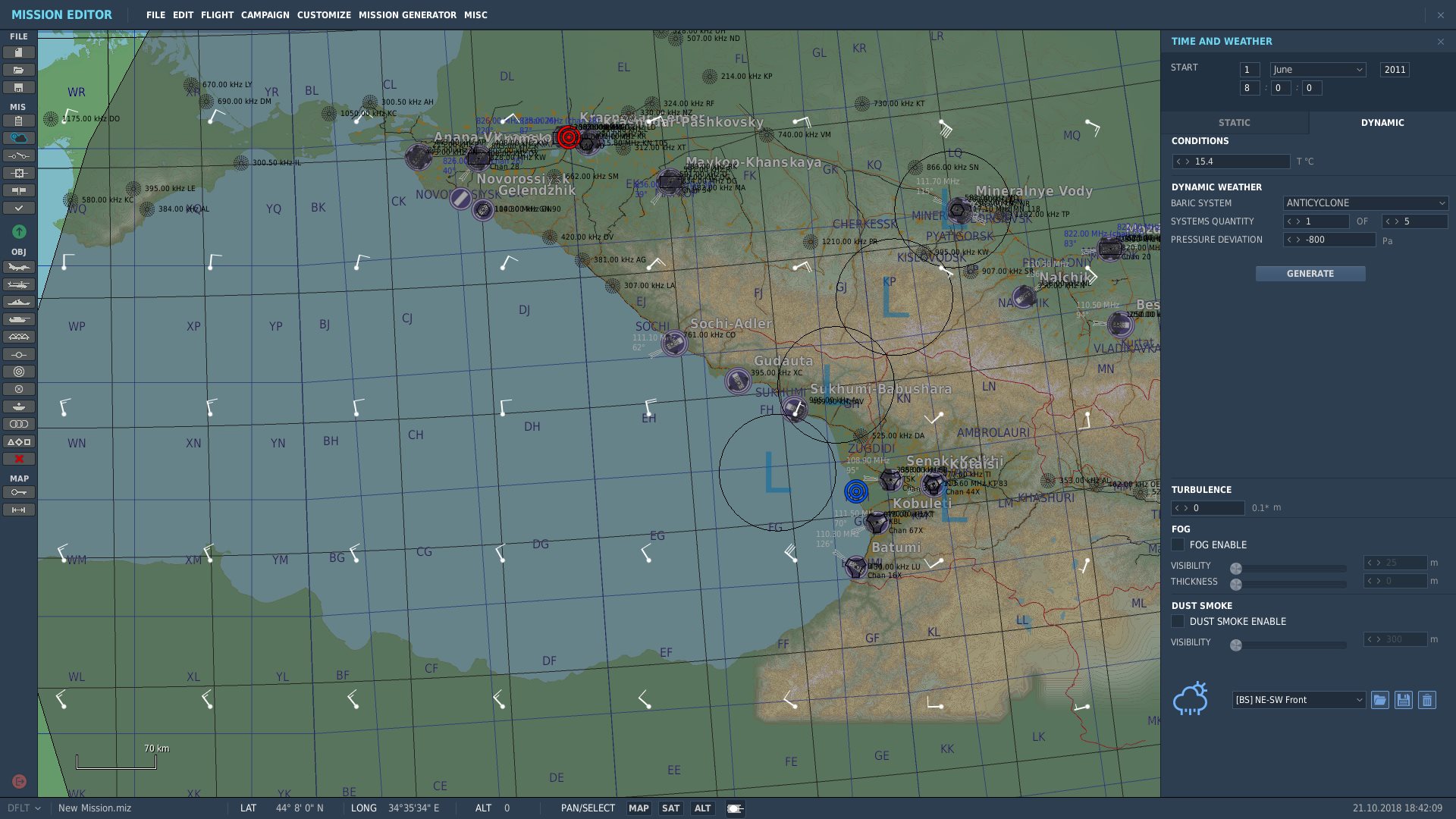 Dynamic Weather - North East-South West Front for Caucasus
